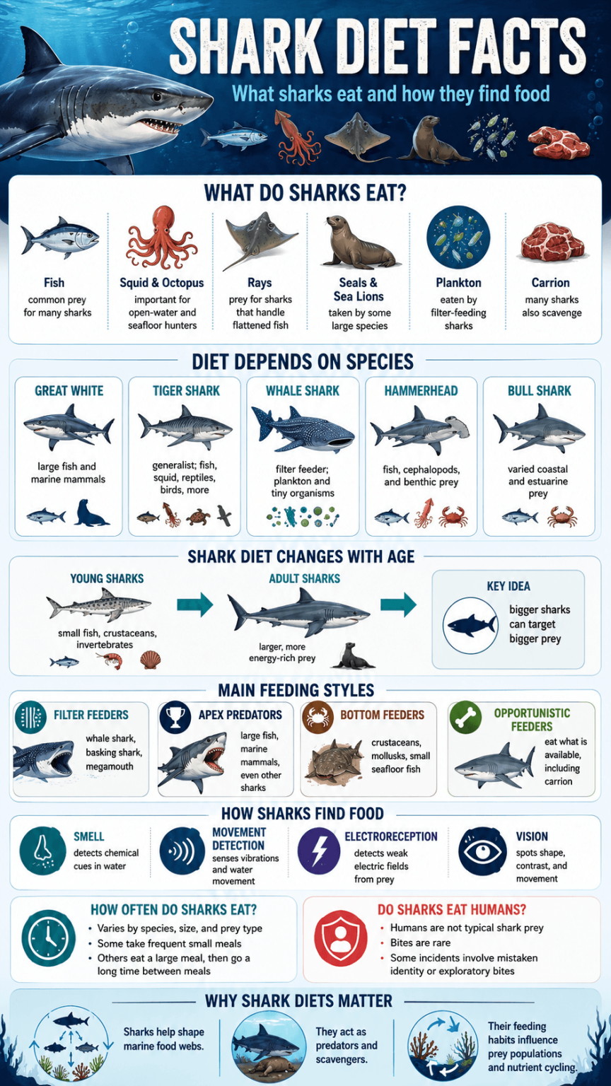 Shark Diet Facts: What Sharks Eat and How They Find Food